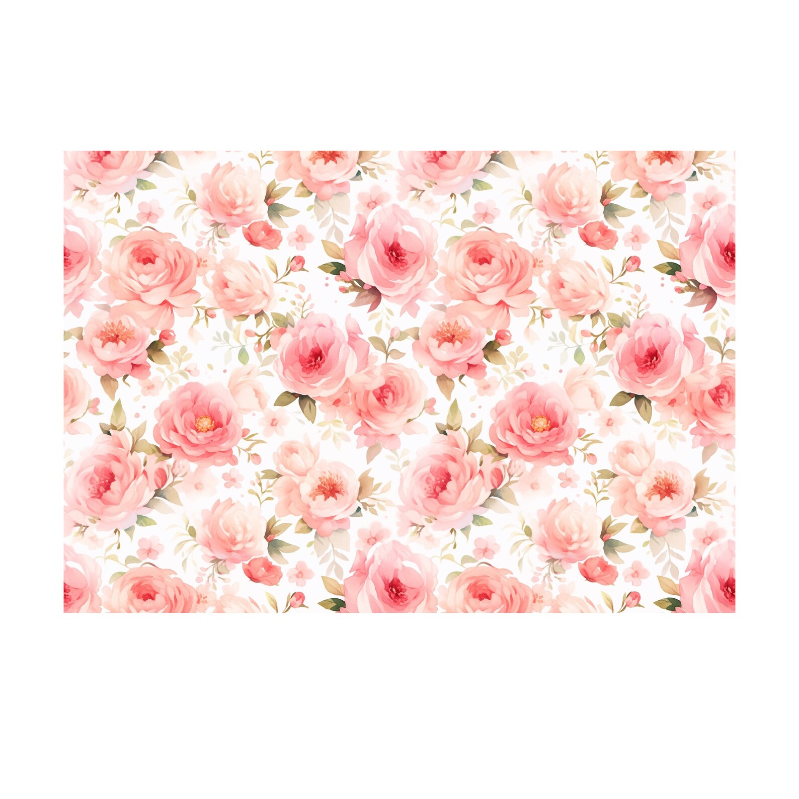 Seamless Pattern, Pink Rose, Sweet, Watercolor - Etsy