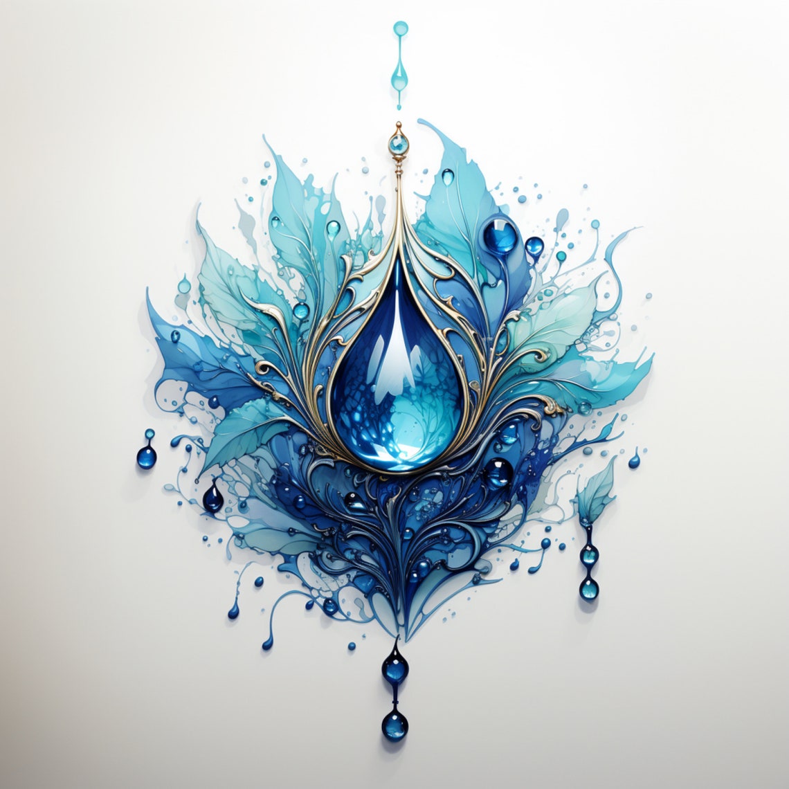 Clipart Water Drop 3 JPEG - Etsy