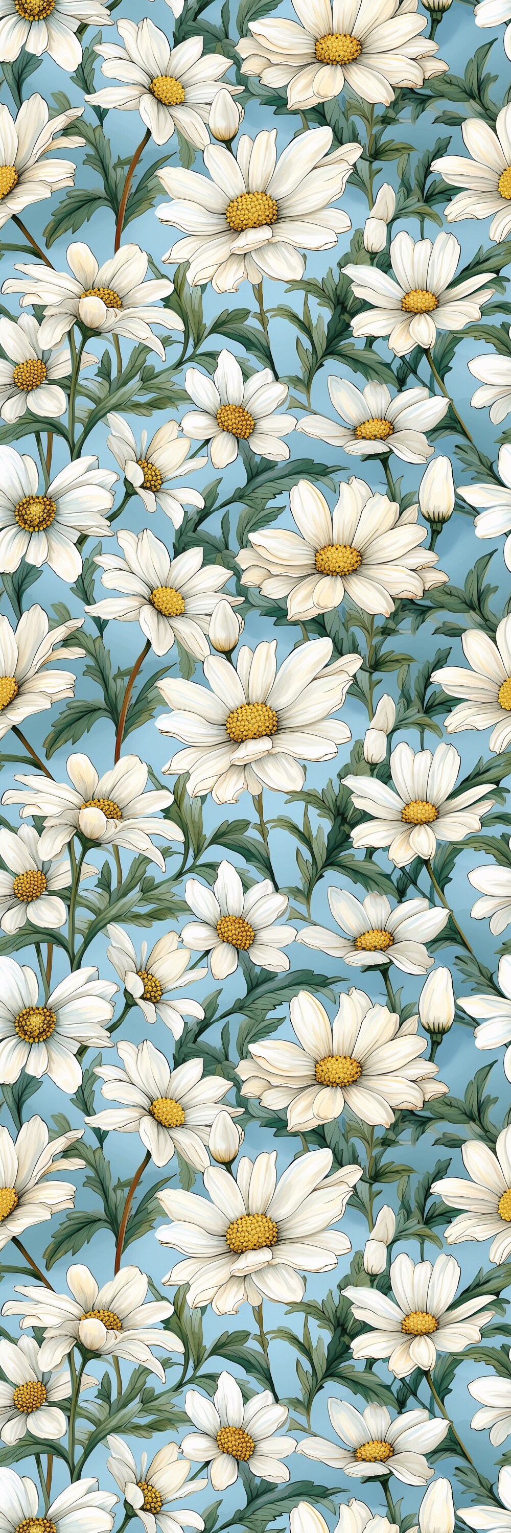 Seamless Pattern, Daisy, Flower, Watercolor - Etsy