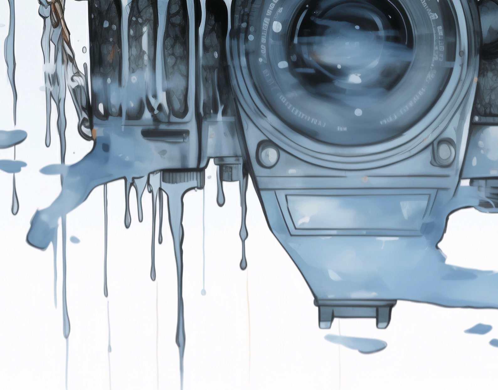 Clipart SLR Camera, Wet Floor, Water, Scary, Watercolor, Hi-res JPEG - Etsy