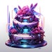 Clipart Birthday Cake Cyberpunk 3 Hi-res JPEG - Etsy