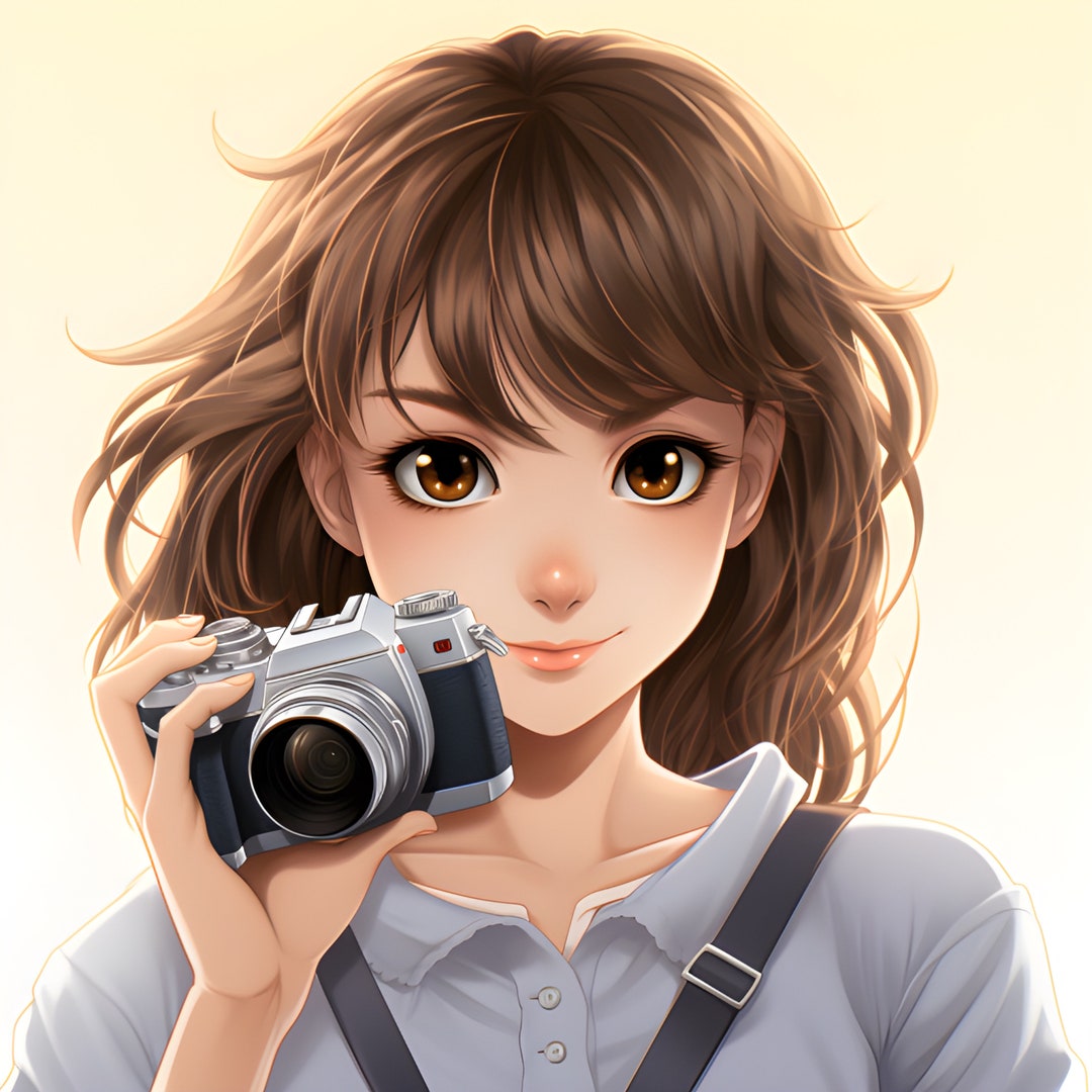 Clipart Anime Girl With Camera, 3 Hi-res JPEG - Etsy