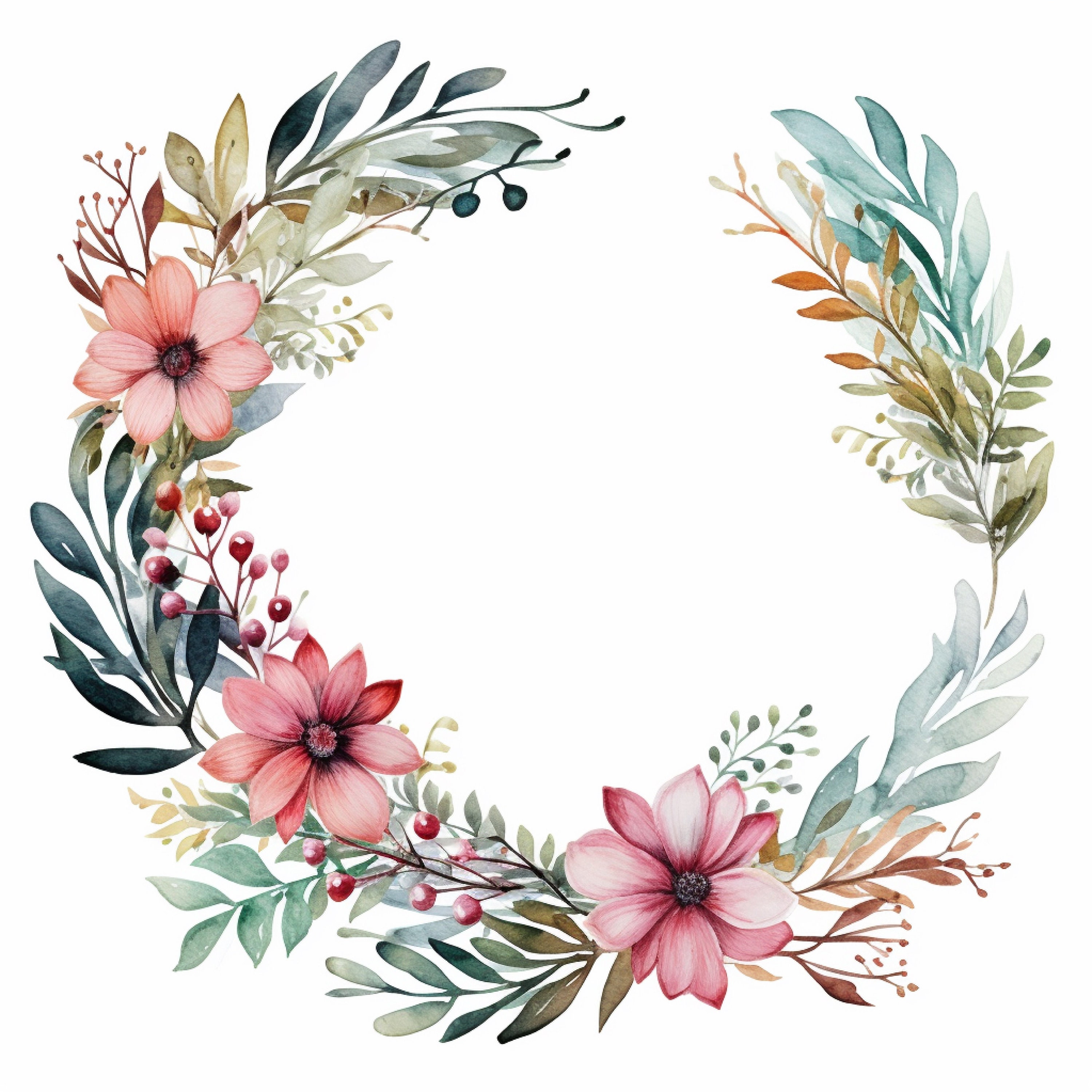 Clipart Logo Flowers 3 JPEG - Etsy