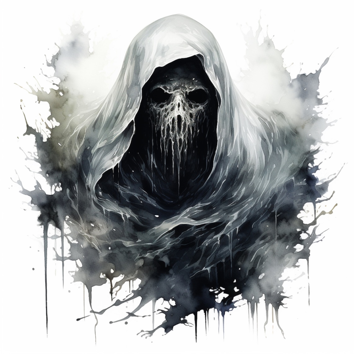 Clipart Ghost Watercolor 3 JPEG - Etsy