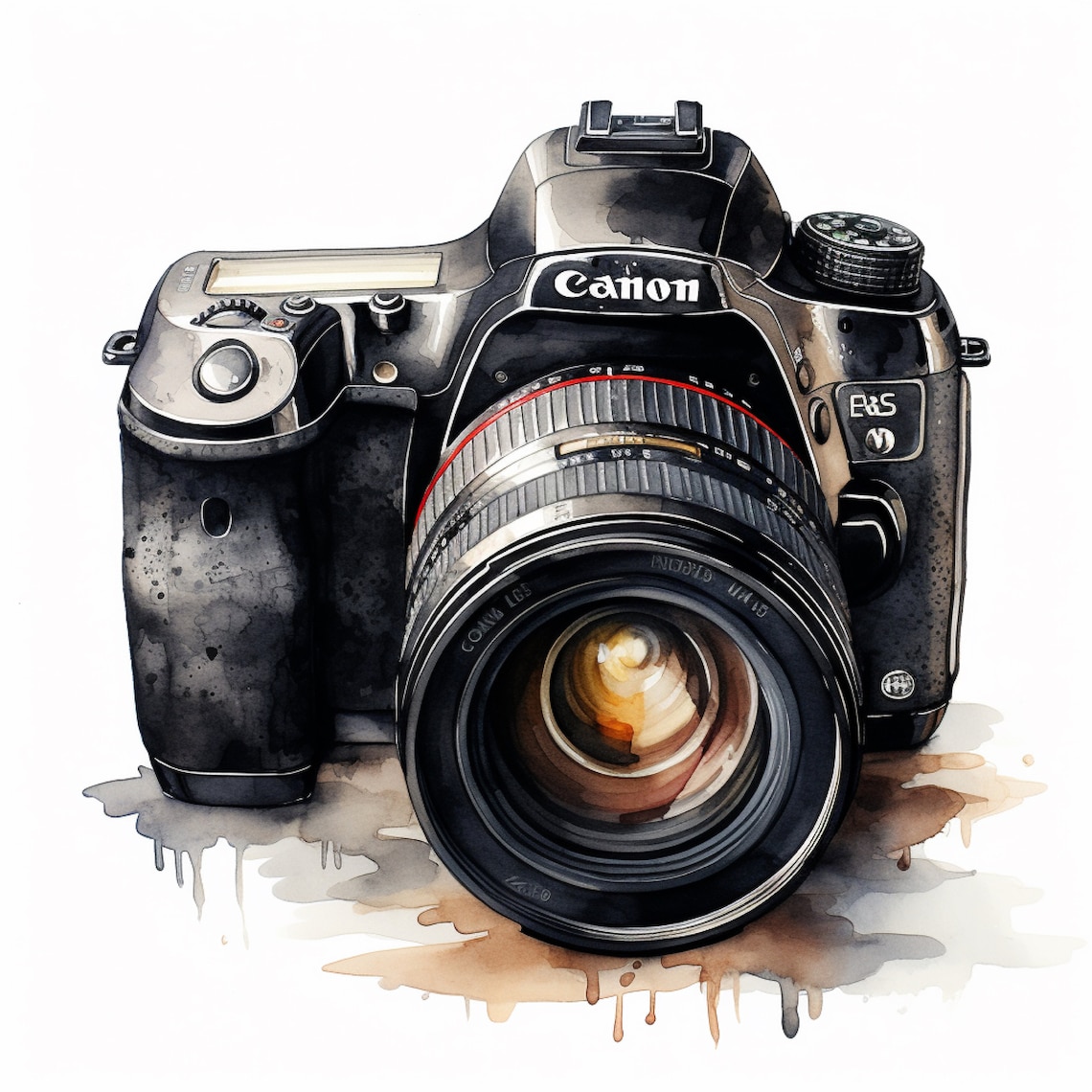 Clipart Dslr Camera Watercolor 3 JPEG - Etsy