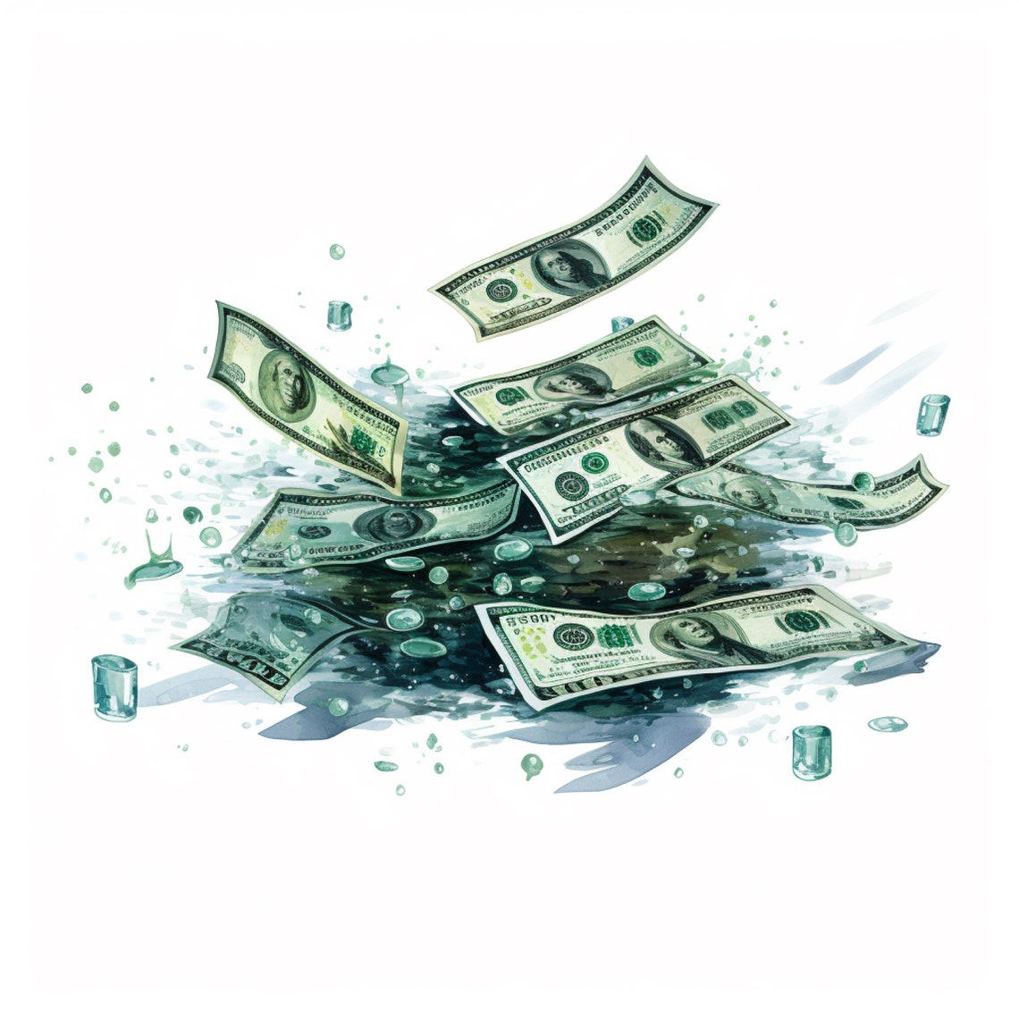 Clipart Money Dollars 3 JPEG - Etsy