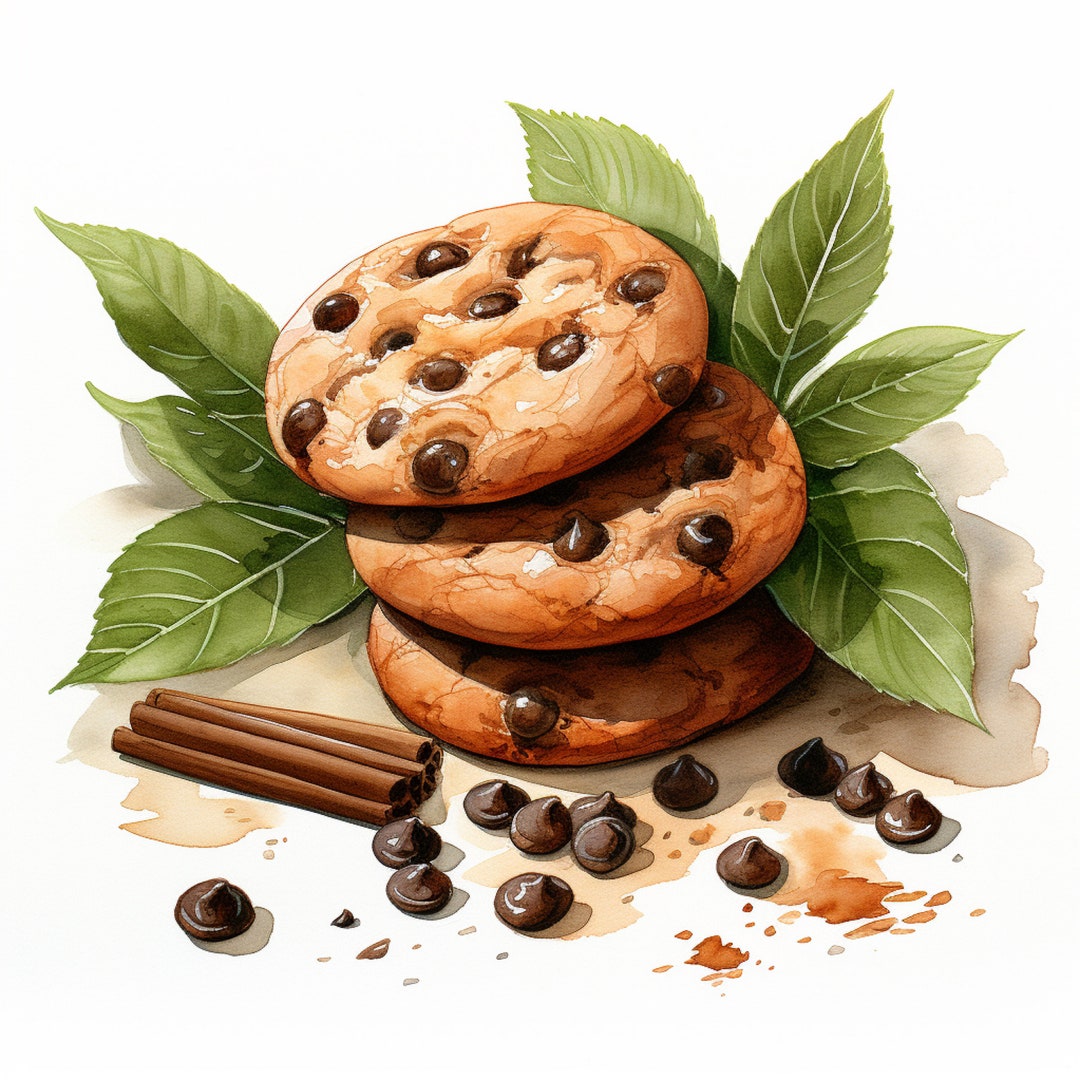 Clipart Cookies Chocolate Chip 3 JPEG - Etsy