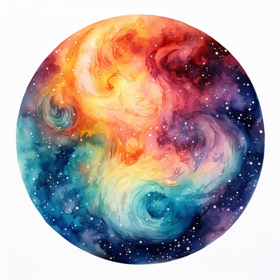 Clipart Logo Stars Watercolor 3 JPEG - Etsy Canada