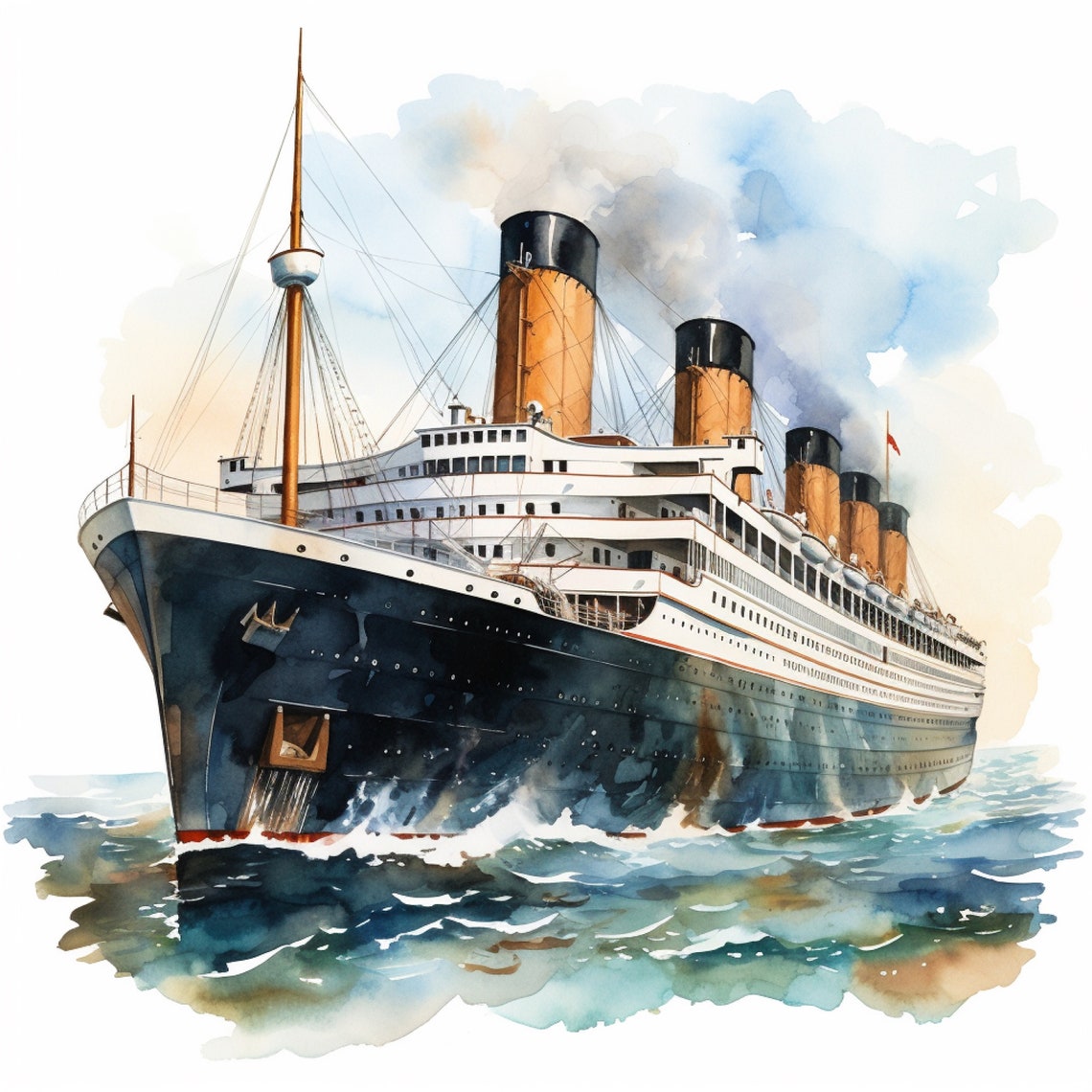 Clipart Titanic Watercolor 3 JPEG - Etsy Canada