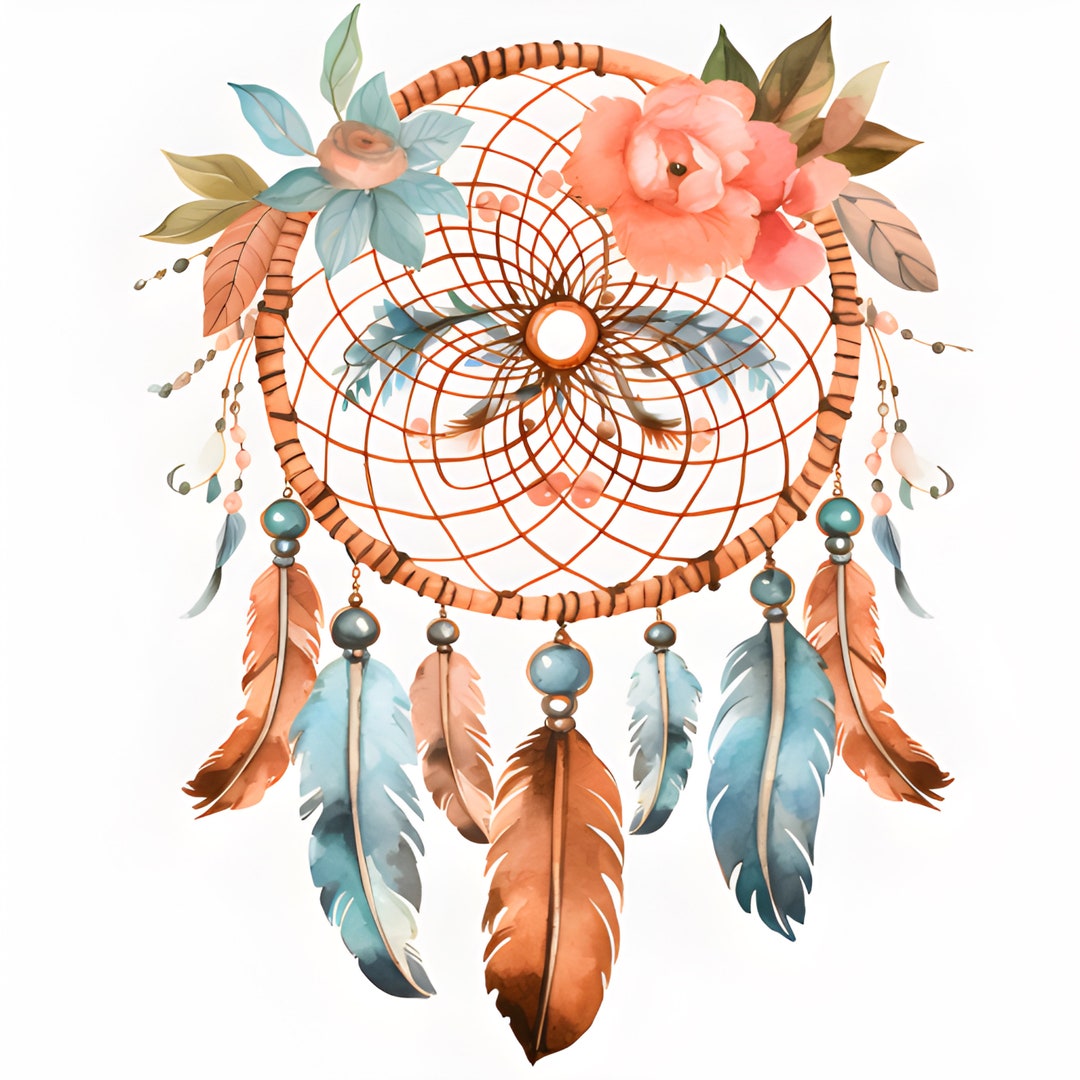 Clipart Dream Catcher Watercolor 3 Hi-res JPEG - Etsy