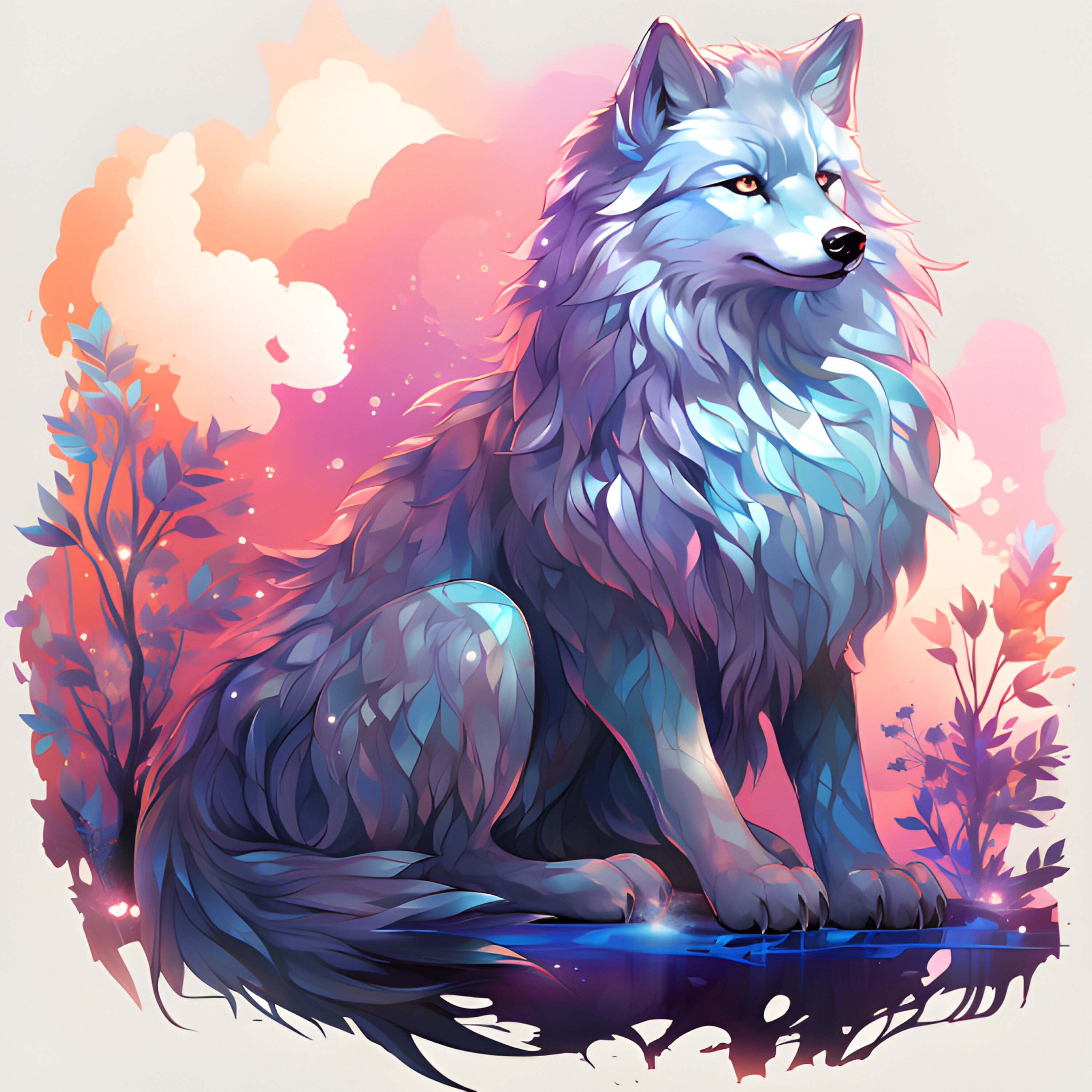 Clipart Wolf Art 3 Hi-res JPEG - Etsy