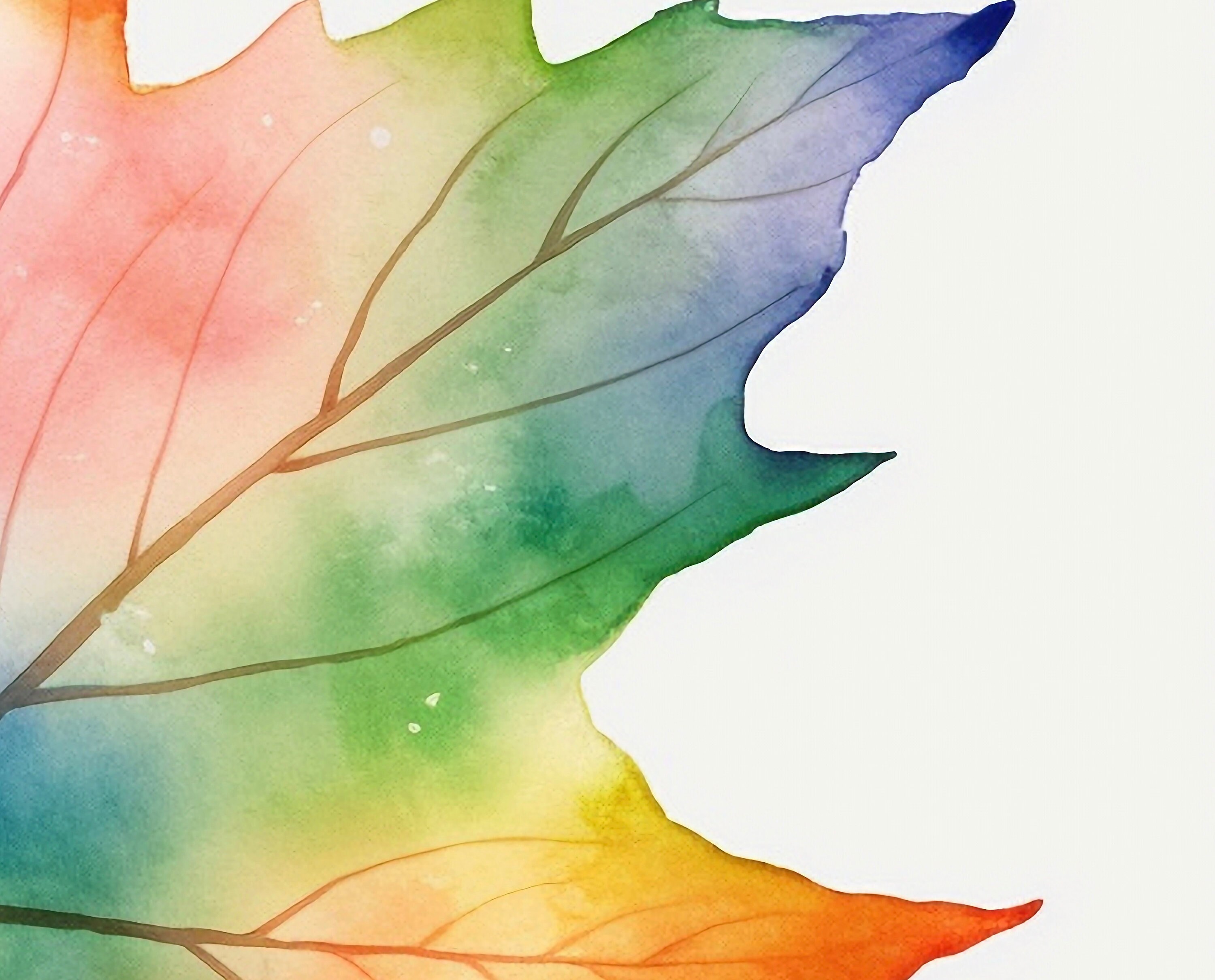 Clipart Maple Leaf, Autumn, Colorful, Watercolor, Hi-res JPEG - Etsy