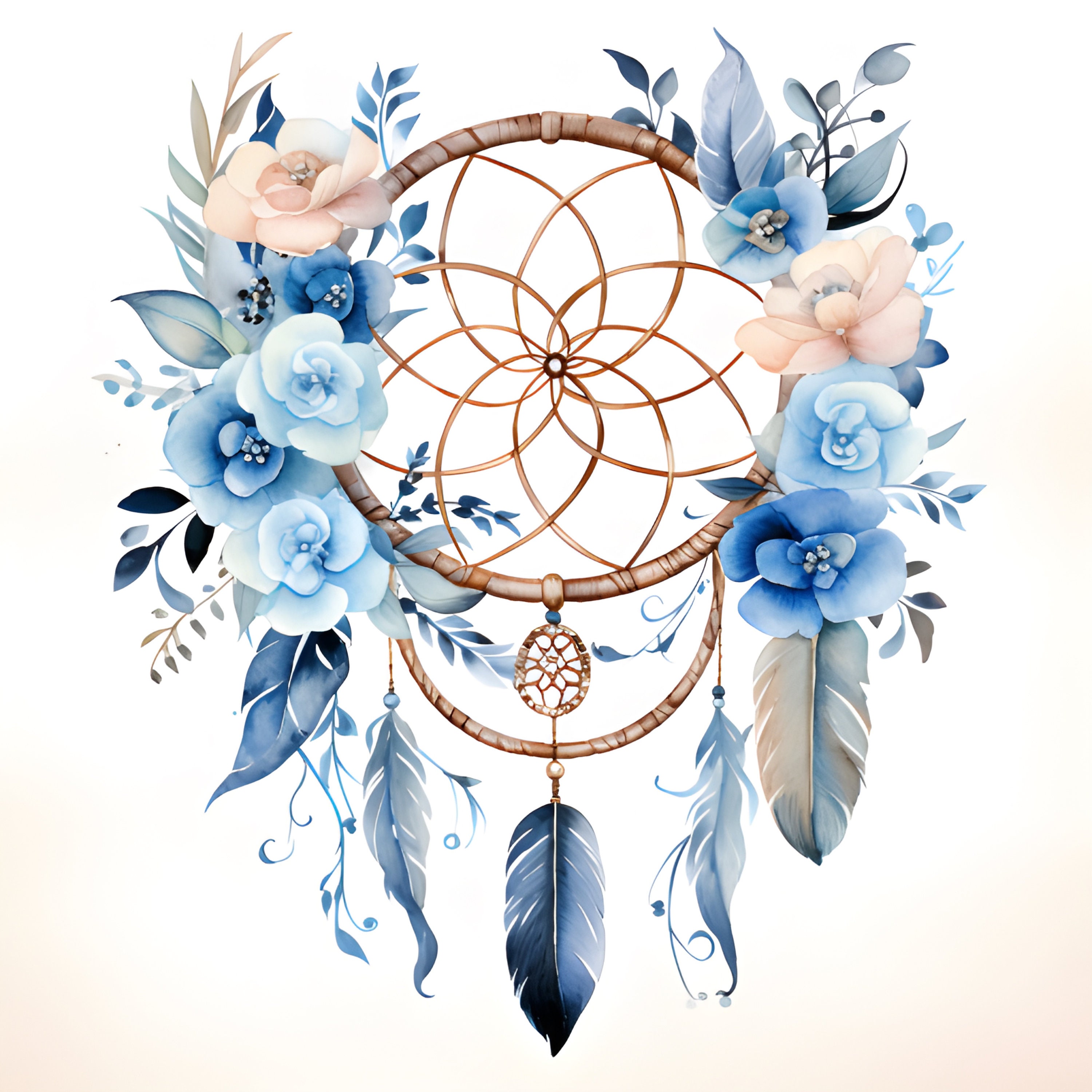 Clipart Dream Catcher Watercolor 3 Hi-res JPEG - Etsy