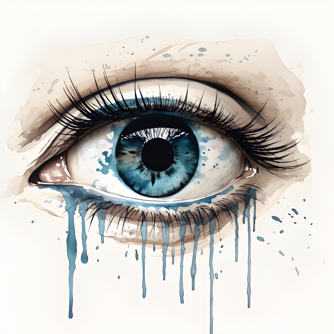 Clipart Eye Watercolor 3 Hi-res JPEG - Etsy
