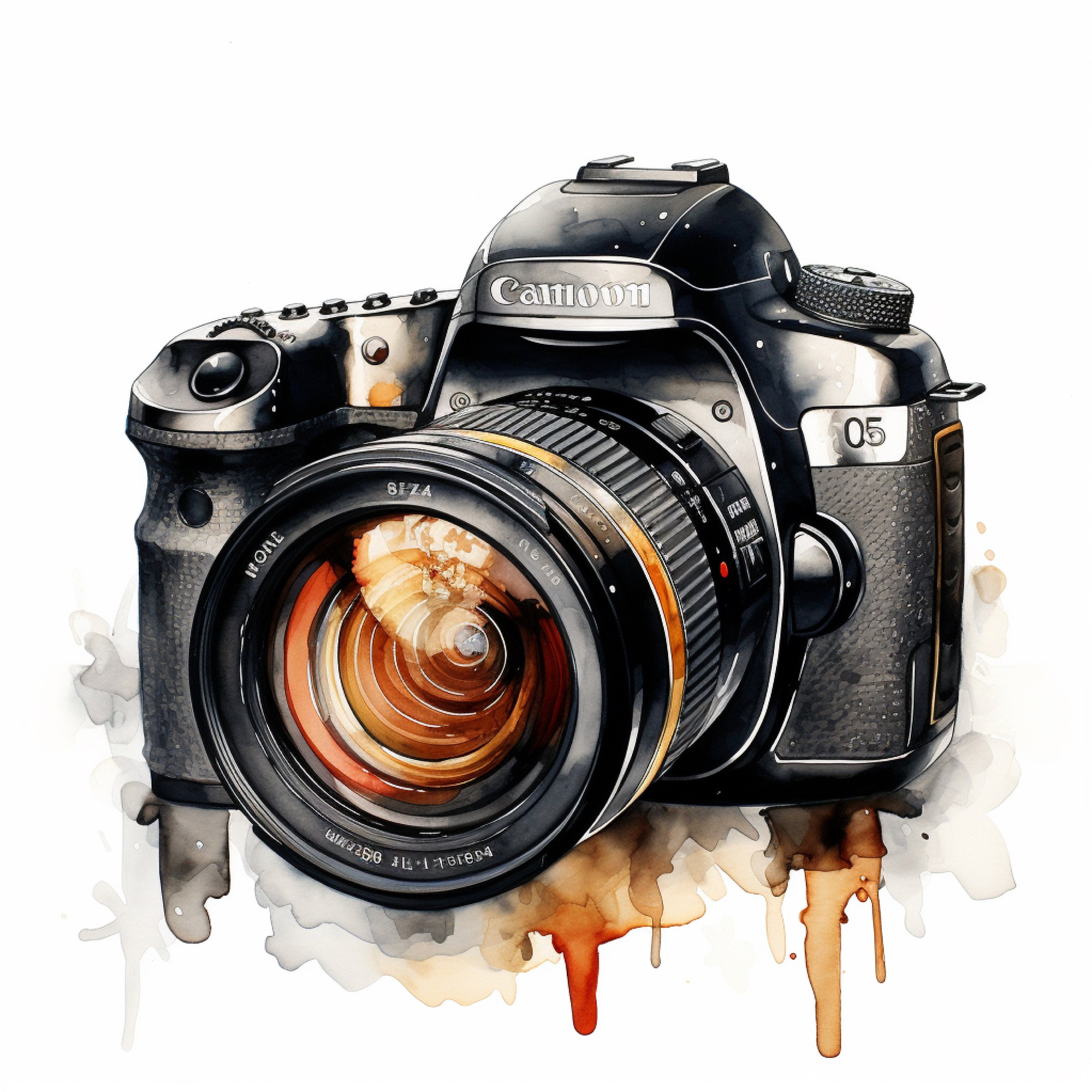 Clipart Dslr Camera Watercolor 3 JPEG - Etsy