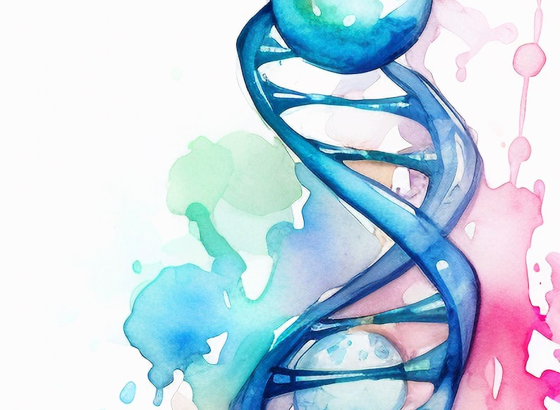 Clipart DNA, Waterdrop, Colorful, Watercolor, Hi-res JPEG - Etsy