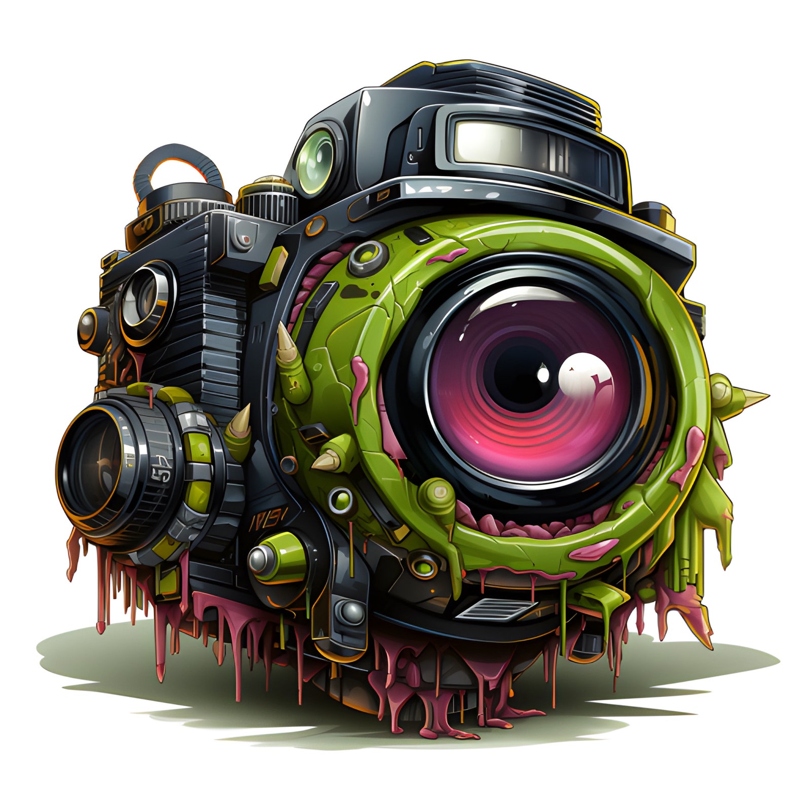 Clipart Cyberpunk Camera Monster 3 Hi-res JPEG - Etsy