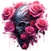 Clipart Skull Rose Art 3 Hi-res JPEG - Etsy