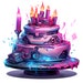 Clipart Birthday Cake Cyberpunk 3 Hi-res JPEG - Etsy