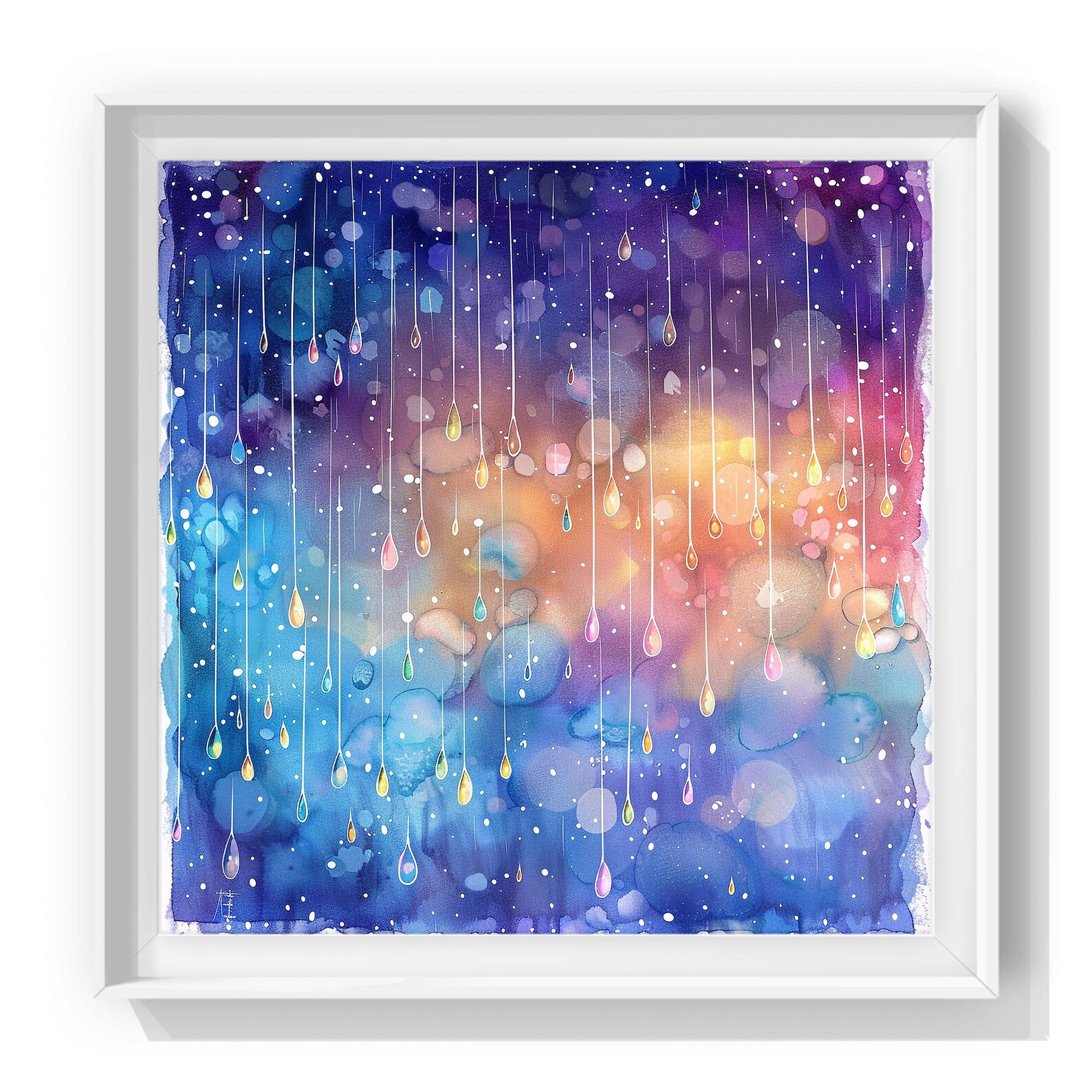 Clipart, Picture, Rain Drops, Colorful, Bokeh, Watercolor, Hi-res JPEG ...