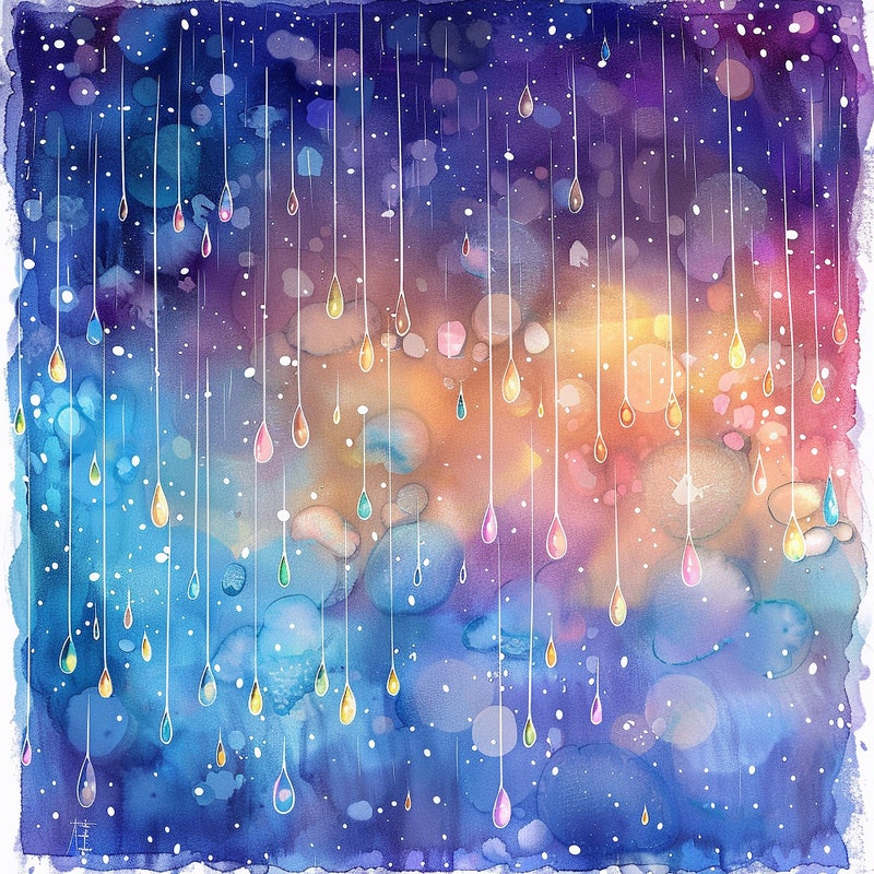 Rain Drop Print - Etsy