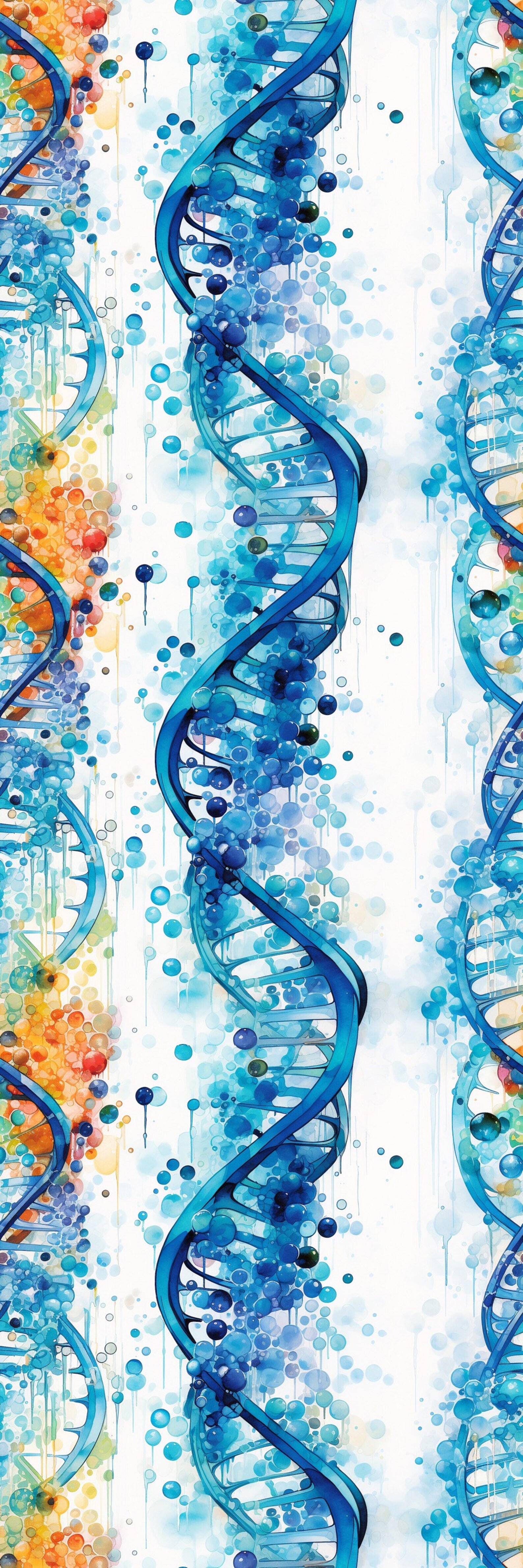 Seamless Pattern, DNA, Life, Colorful, Watercolor - Etsy