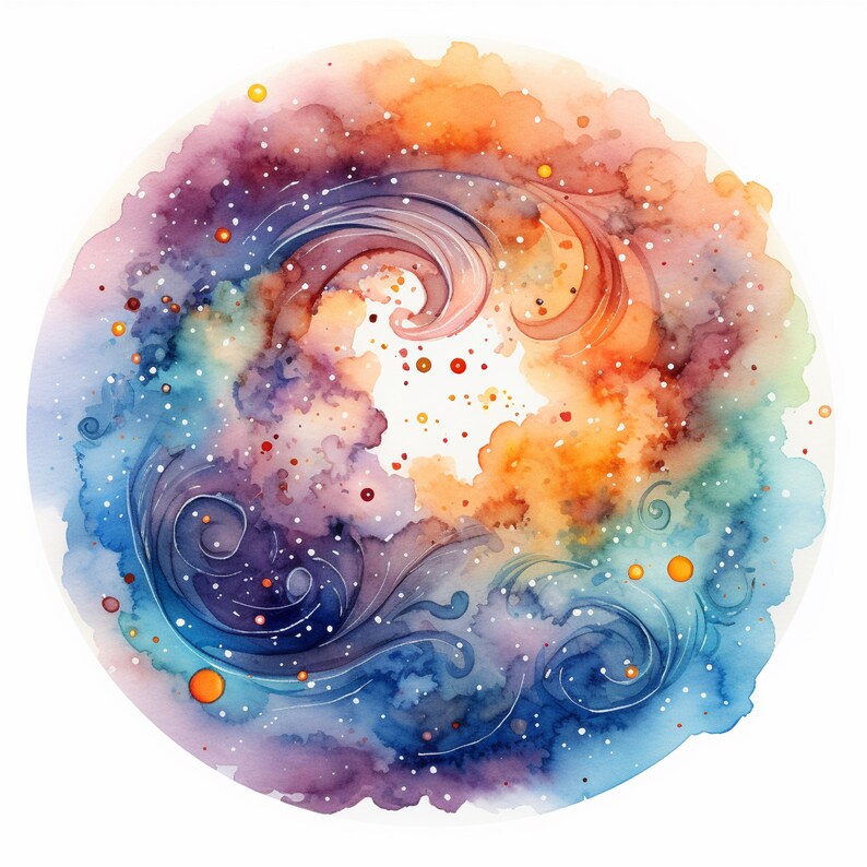 Clipart Logo Stars Watercolor 3 JPEG - Etsy