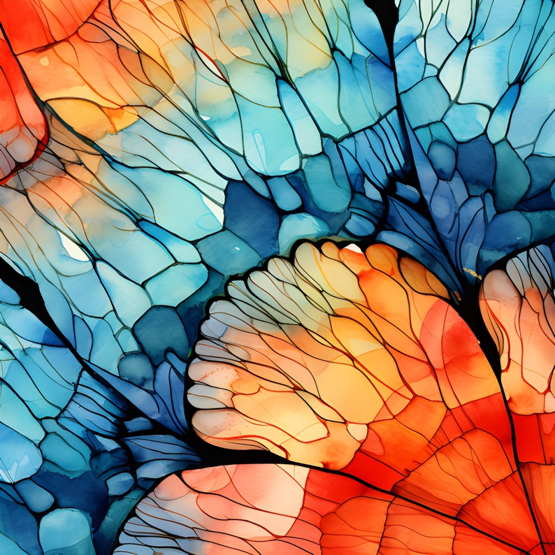Clipart Butterfly Wings, Close Up, Abstract, Watercolor, 3 Hi-res JPEG ...