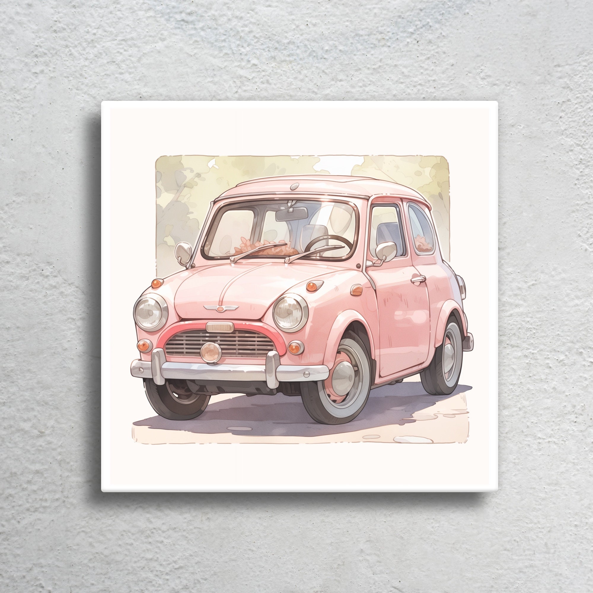 Clipart, Picture, Mini, Car, Vintage, Watercolor, Hi-res JPEG - Etsy