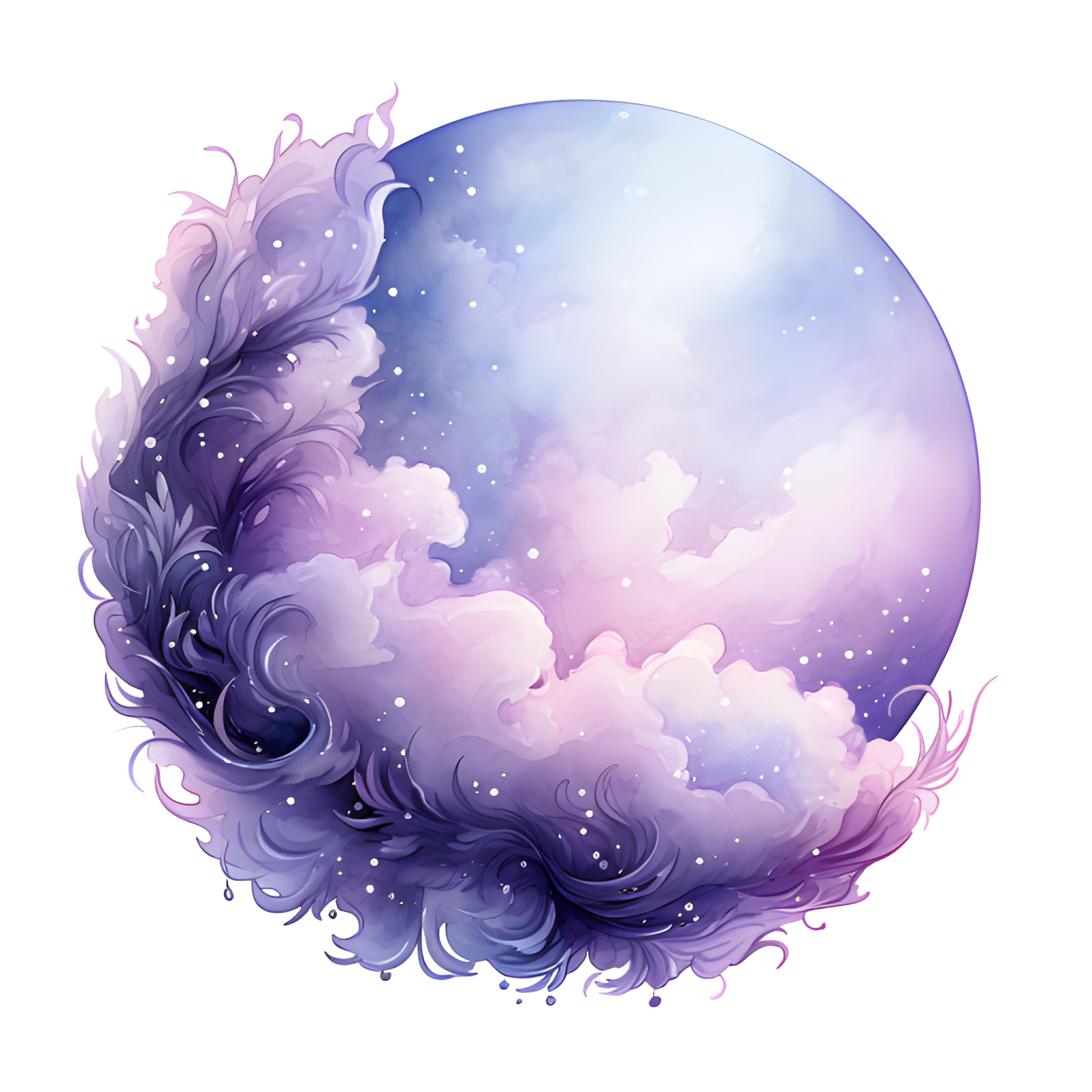 Clipart Moon Logo 3 Hi-res JPEG - Etsy