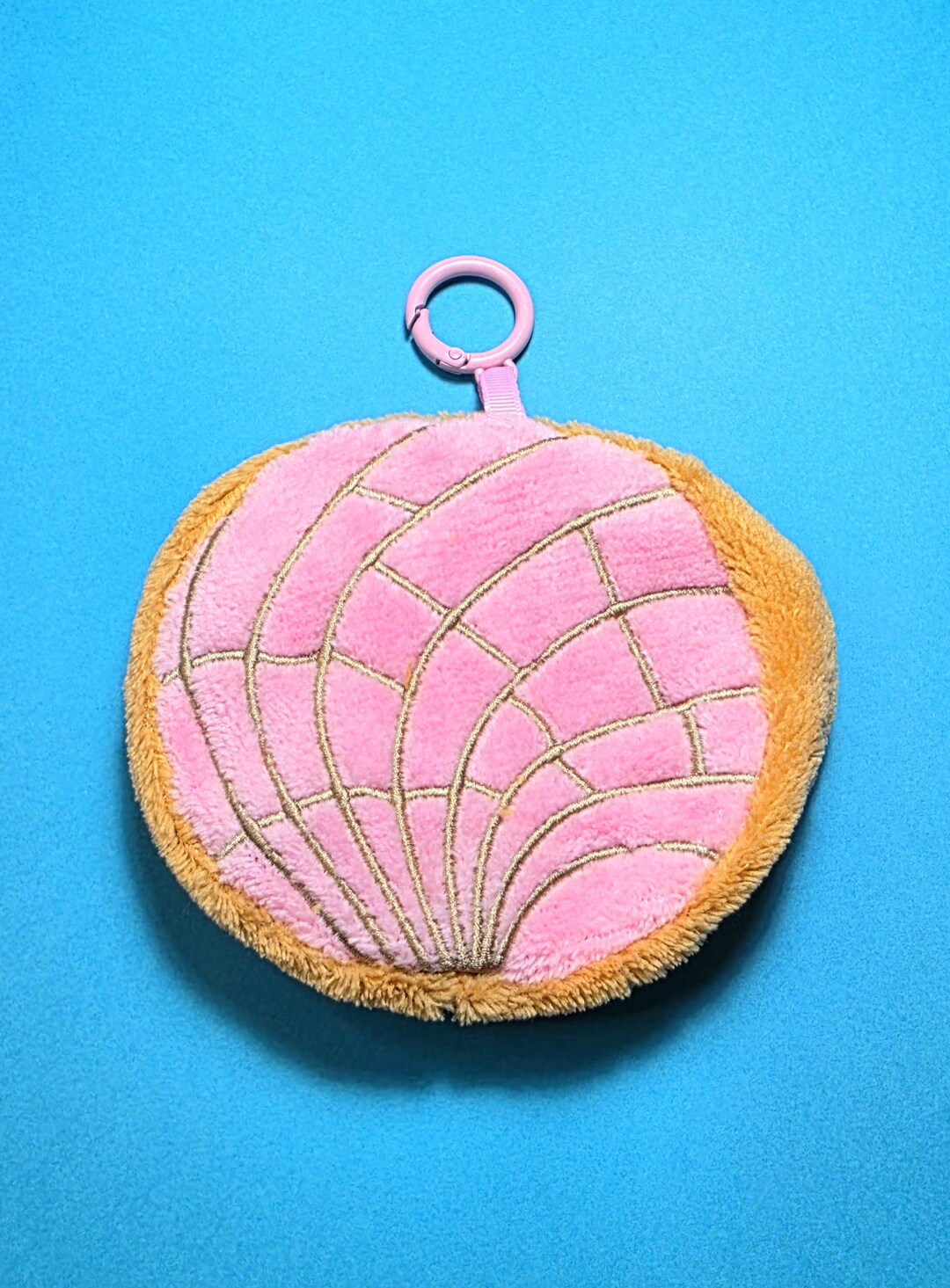 Pink Concha Coin Purse Bag Charms Keychain Pan Dulce Plushie - Etsy