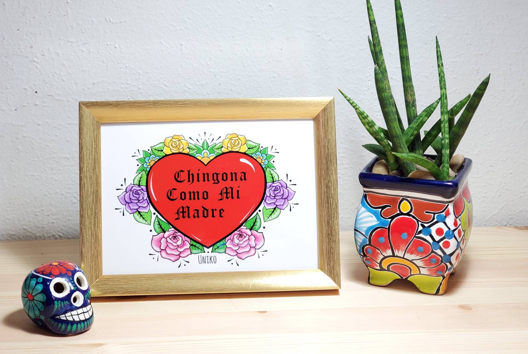 Chingona Como Mi Madre Print Latinx Chicana Art Print | Etsy