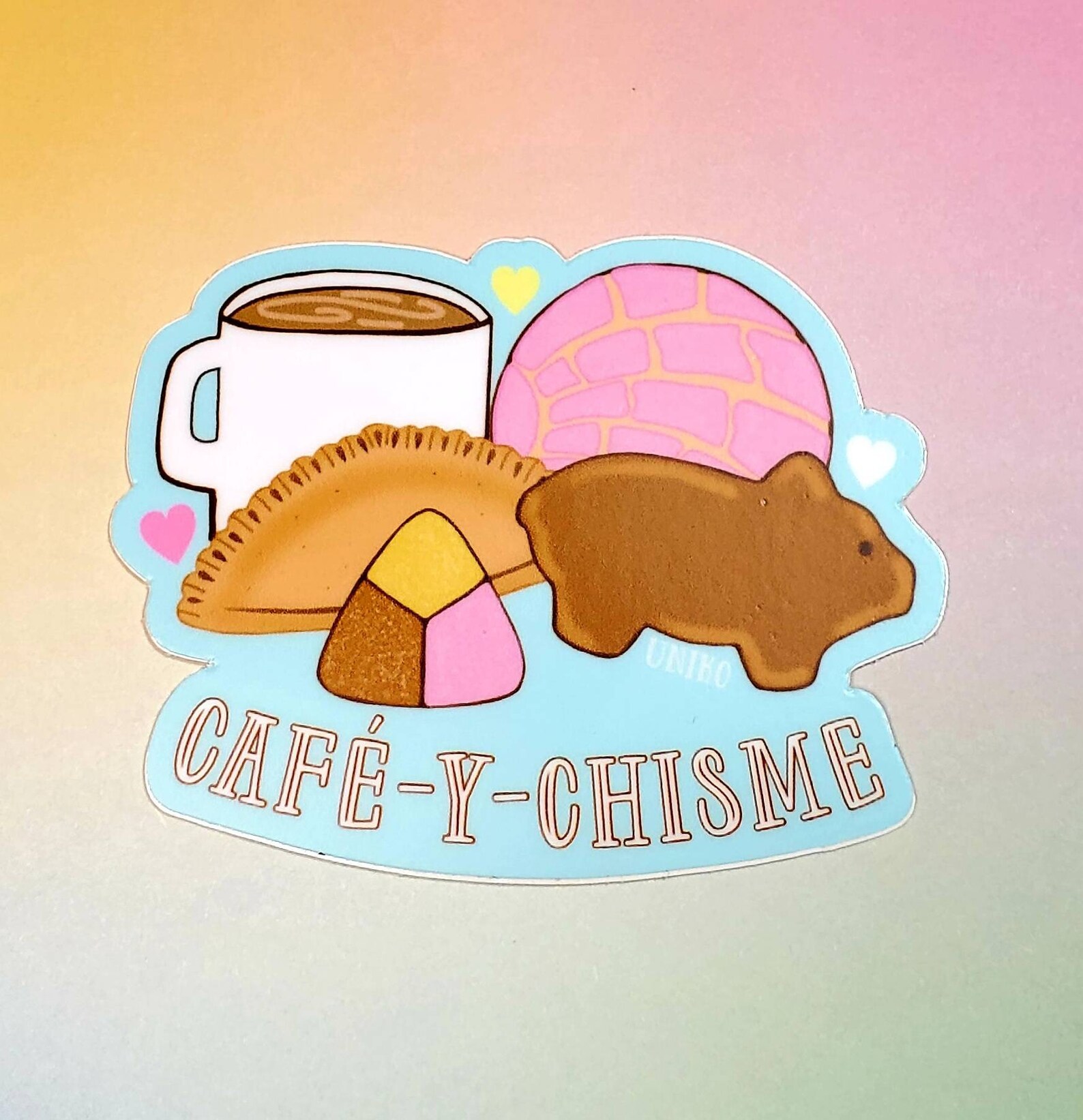 Café Y Chisme Sticker free Shipping Large Sticker 3 - Etsy