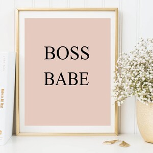 Boss Babe Printable, Boss Babe Poster, Girl Power Wall Art, Girl Boss ...