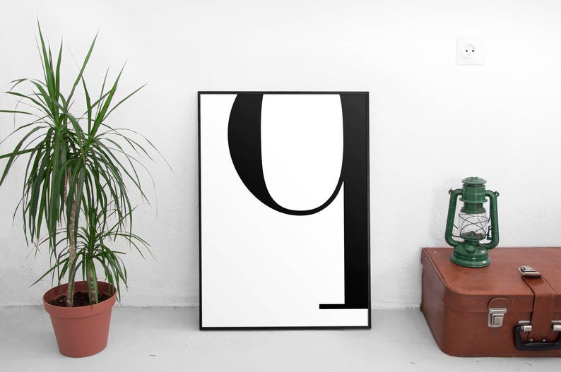 Letter Q, Q Print, Q Poster, Letters Art, Letters Typography, Letter ...