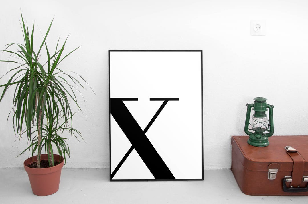 Letter X, X Print, X Poster, Letters Art, Letters Typography, Letter ...