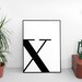 Letter X, X Print, X Poster, Letters Art, Letters Typography, Letter ...
