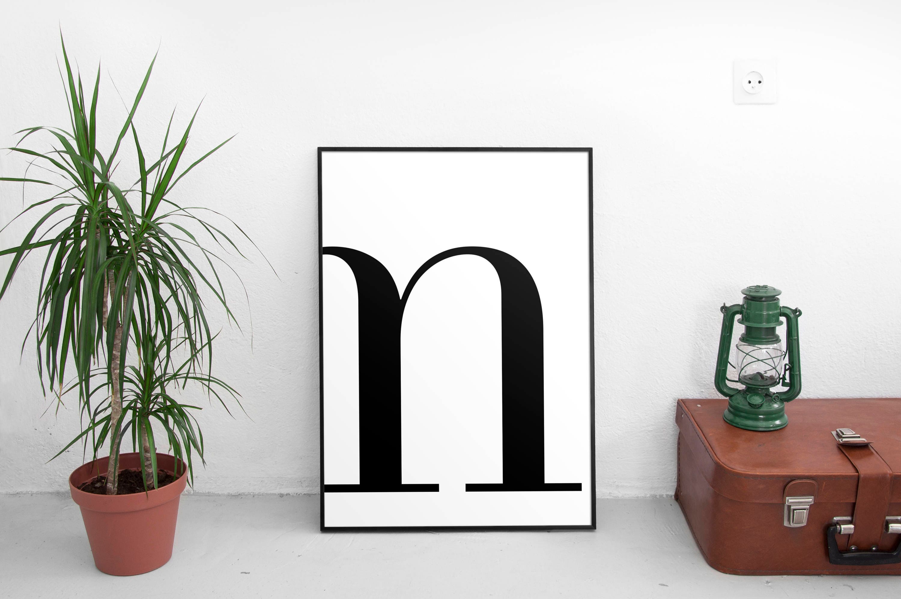 Letter M, M Print, M Poster, Letters Art, Letters Typography, Letter ...