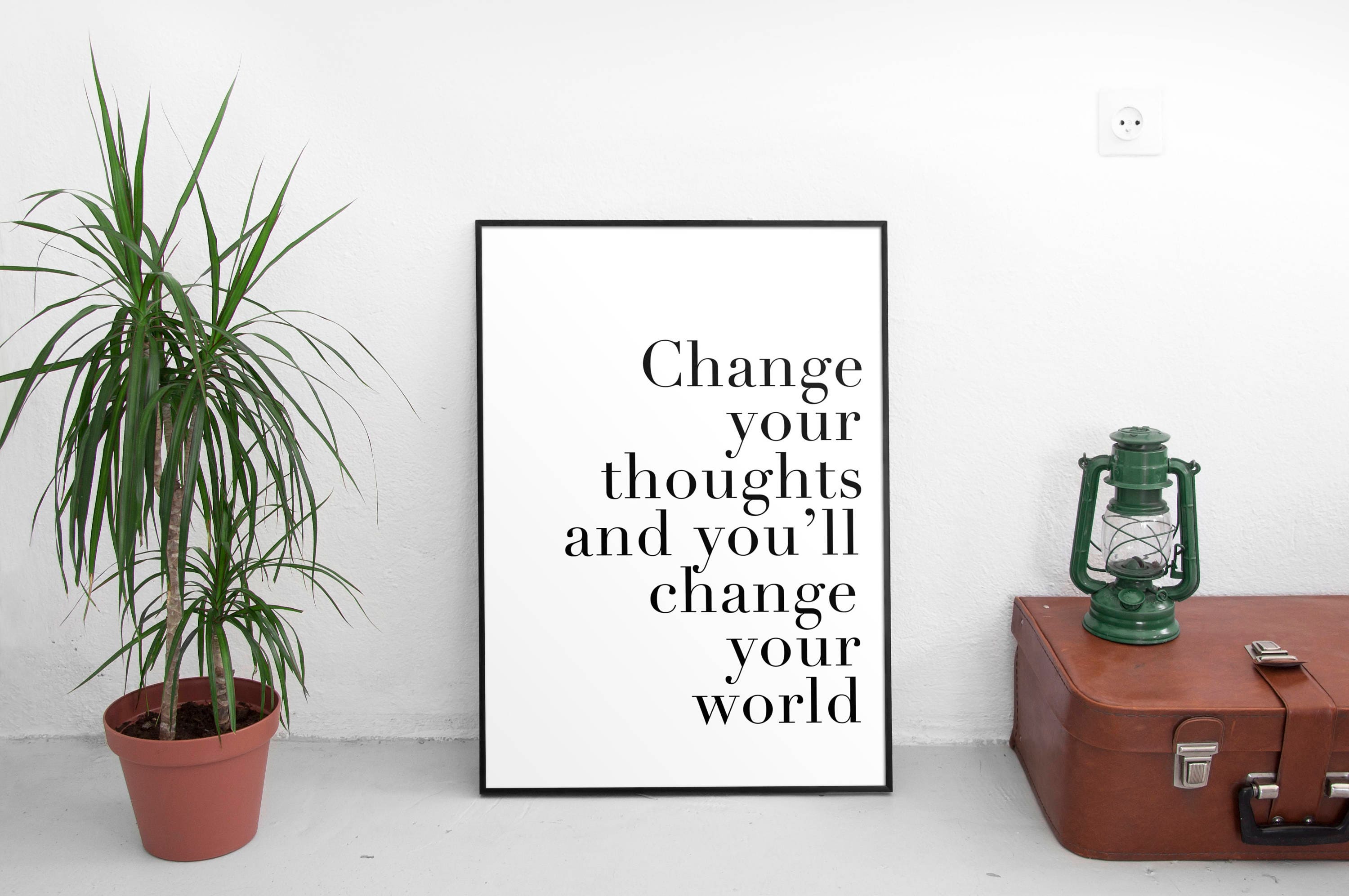 Change Your Thoughts and You'll Change Your World, Affiche Scandinave ...