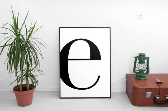 Letter e e Print e Poster Letters Art Letters Typography | Etsy