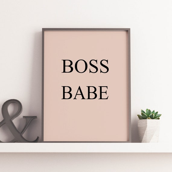 Boss Babe Printable Boss Babe Poster Girl Power Wall Art | Etsy