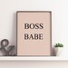 Boss Babe Printable, Boss Babe Poster, Girl Power Wall Art, Girl Boss ...