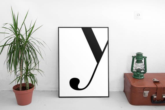 Letter Y Y Print Y Poster Letters Art Letters Typography | Etsy