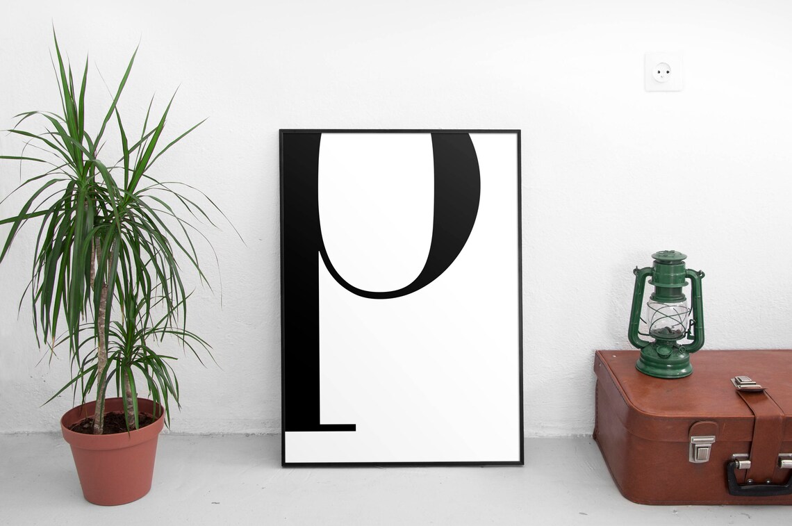 Letter P, P Print, P Poster, Letters Art, Letters Typography, Letter ...