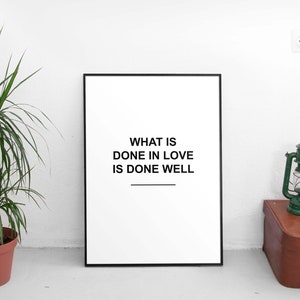What is Done in Love is Done Wellwedding Anniversary Gift - Etsy