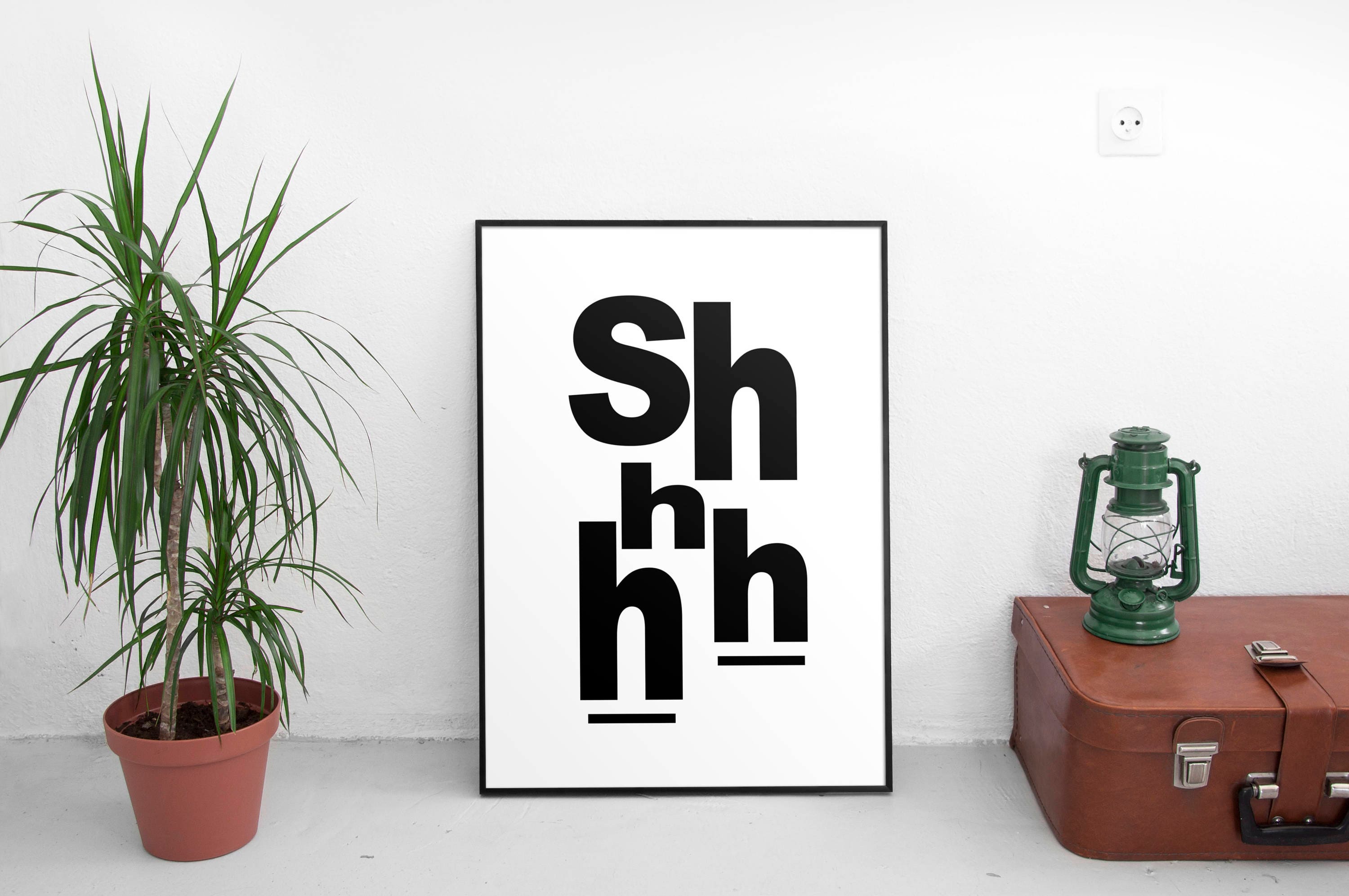 Shhh Print, Printable Wall Art, Instant Download Printable Art ...