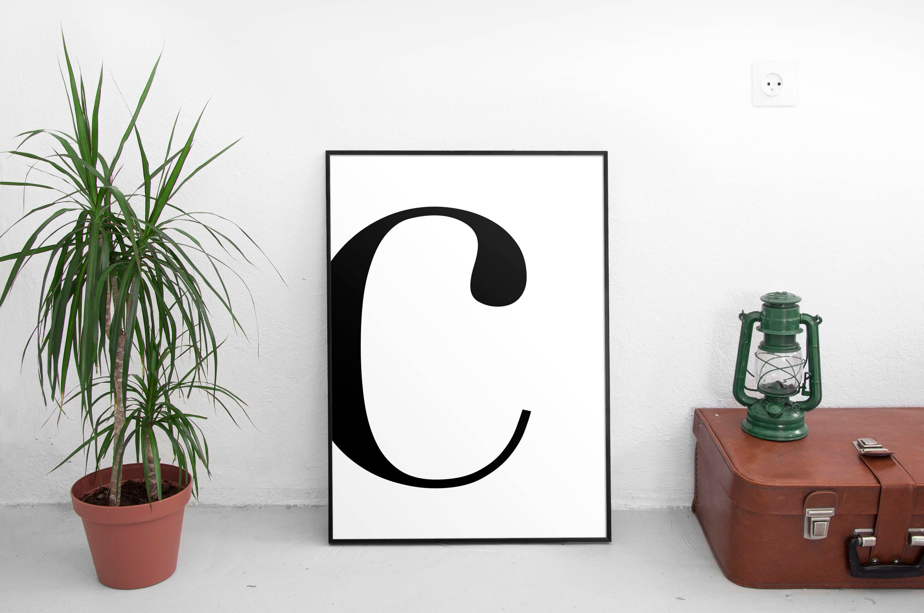 Letter C, C Print, C Poster, Letters Art, Letters Typography, Letter ...