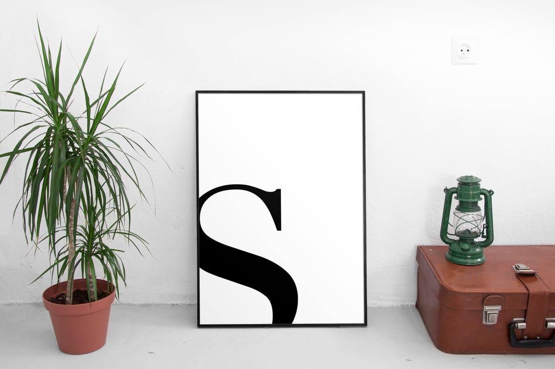 Letter S, S Print, S Poster, Letters Art, Letters Typography, Letter ...