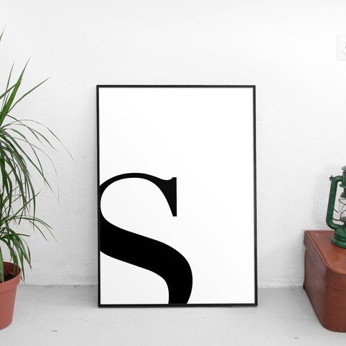 Letter S S Print S Poster Letters Art Letters Typography - Etsy