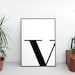 Letter V, V Print, V Poster, Letters Art, Letters Typography, Letter ...